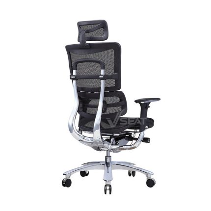 Ghế Ergonomic Vseat Coss Max, Khung Nhôm, Đệm Lưới Màu Đen, Mâm Siêu ...